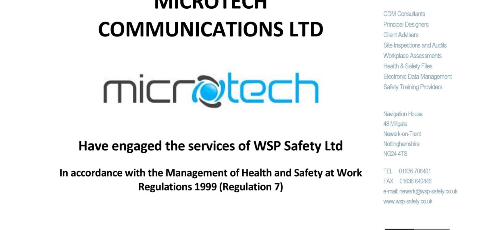 Health & Safety - Microtech IMS